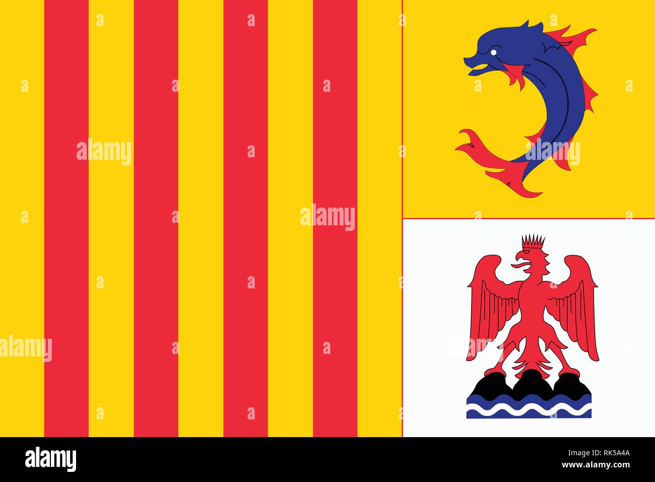 Provence-Alpes-Cote d'Azur flag vector Stock Vector Image & Art - Alamy