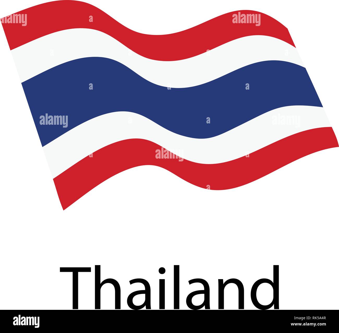 Thailand Flag Coloring Page