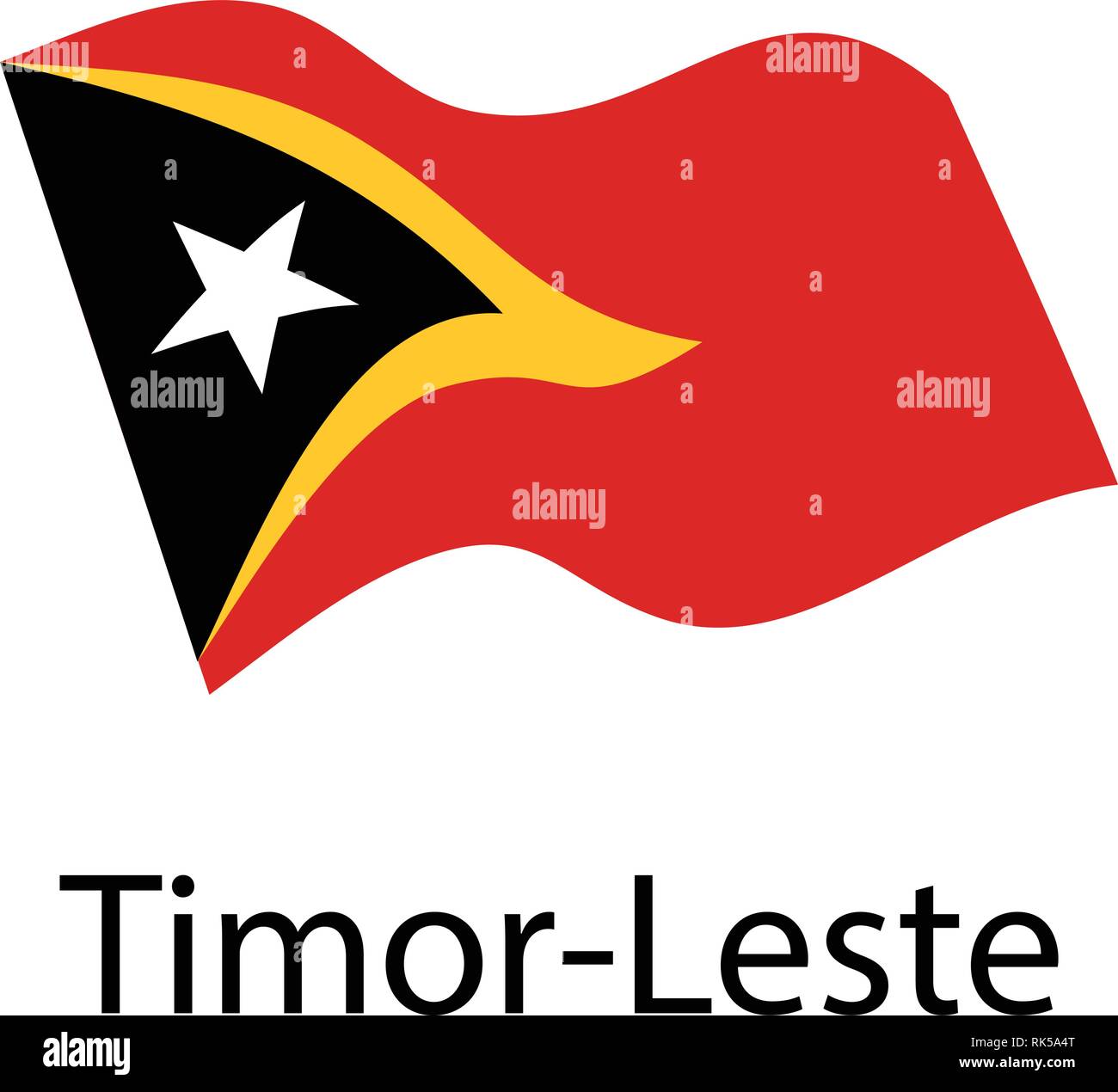 Flag of the democratic republic of timor leste hi-res stock photography ...
