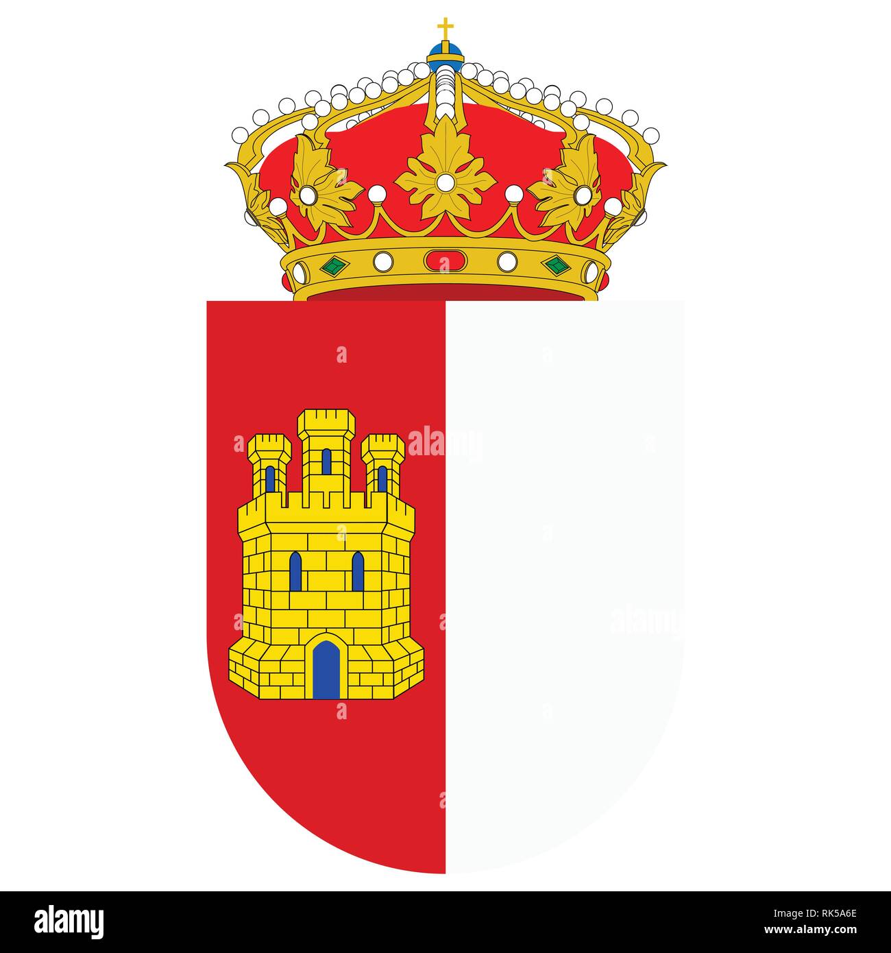 Flag of Castile-La Mancha or Castilla-La Mancha autonomous communities ...
