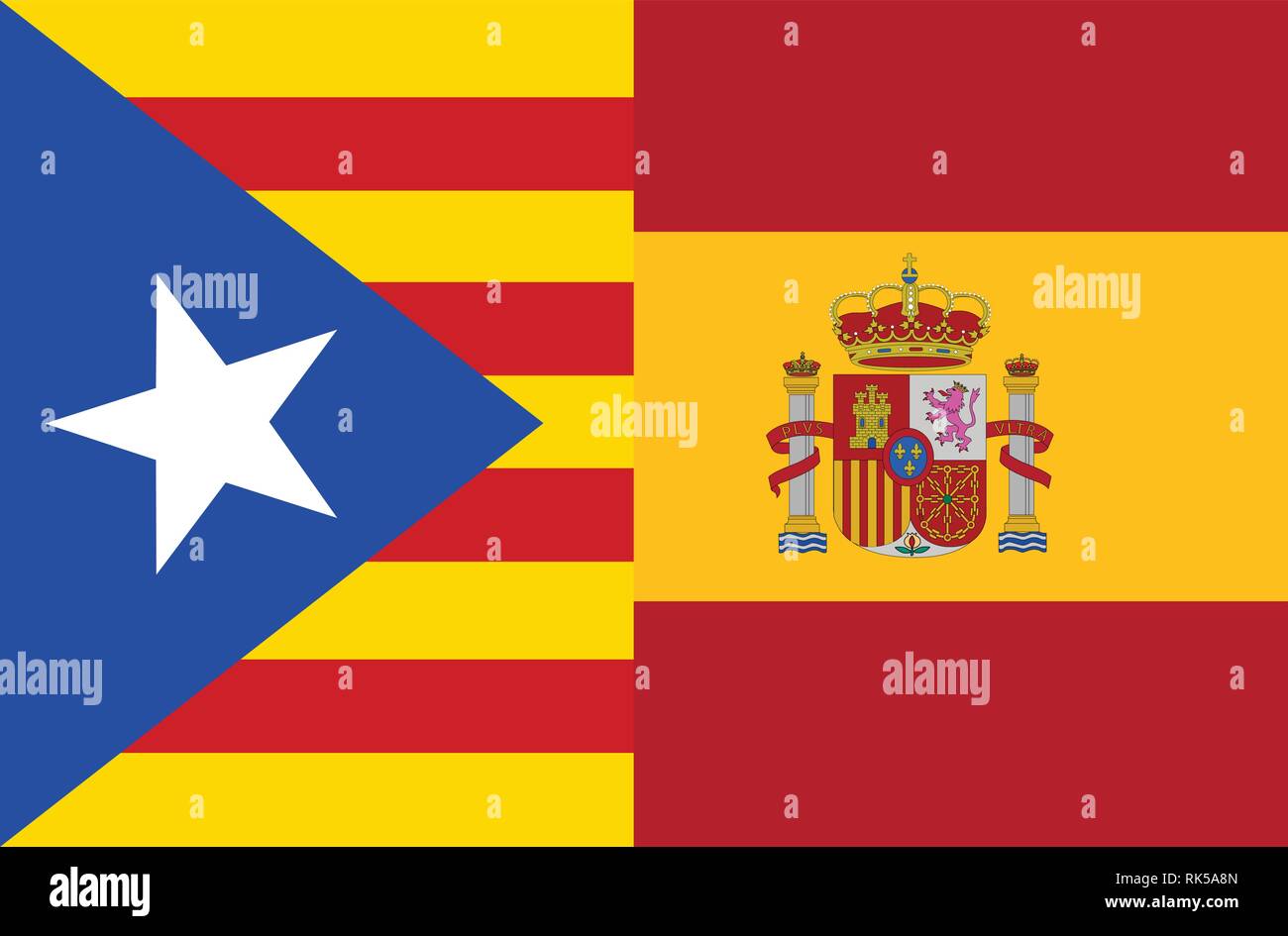 Flag of the catalan independence movement Stock Vector Images - Alamy