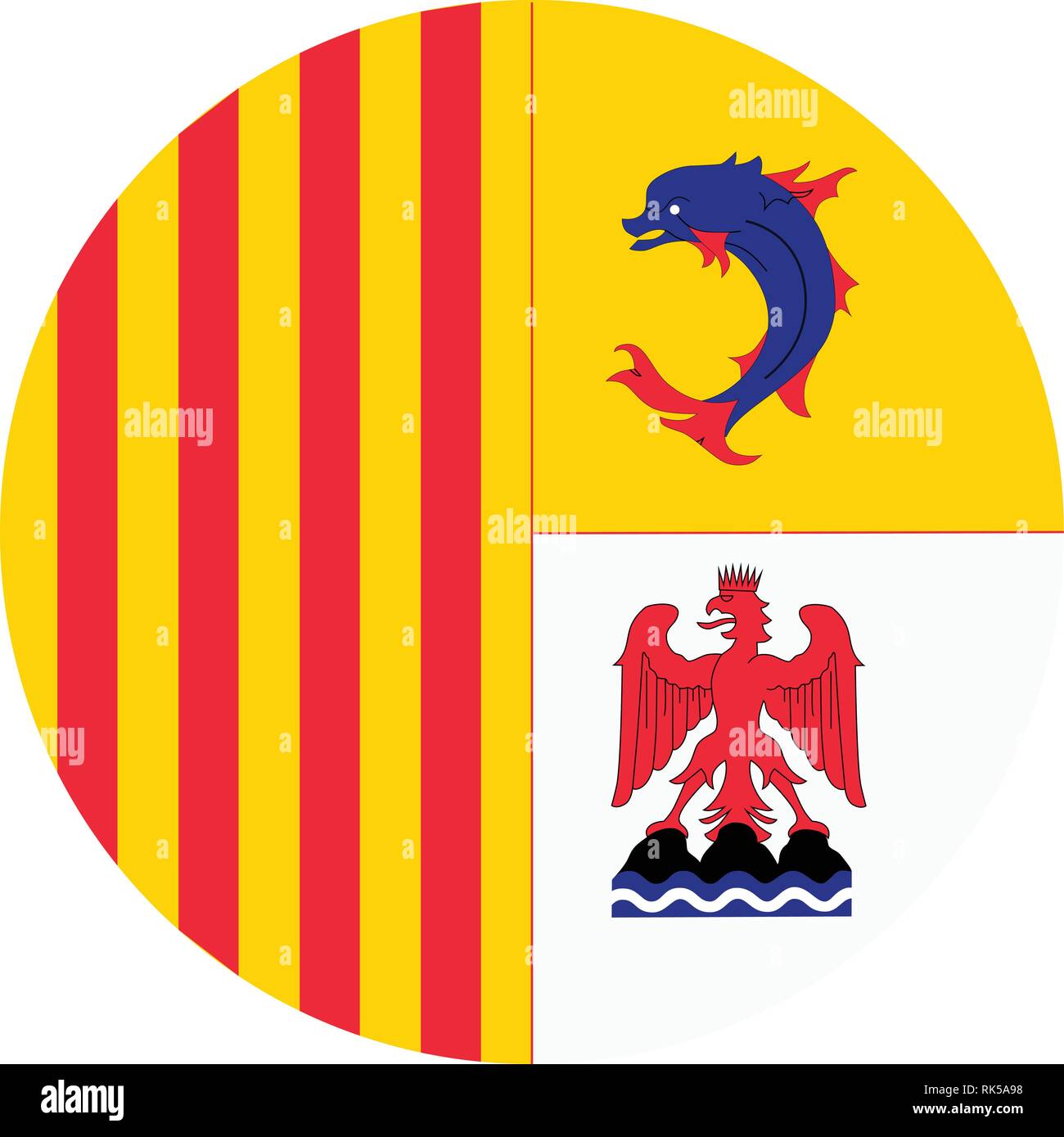 Provence-Alpes-Cote d'Azur flag vector Stock Vector Image & Art - Alamy