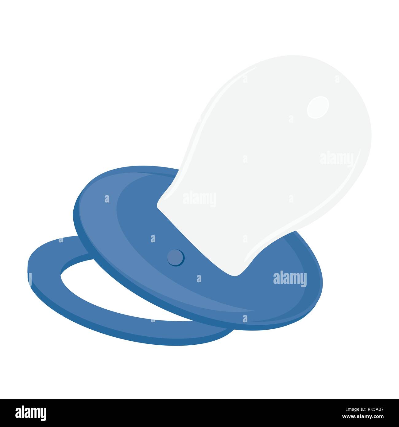 Vector illustration blue baby boy pacifier or soother isollated on ...