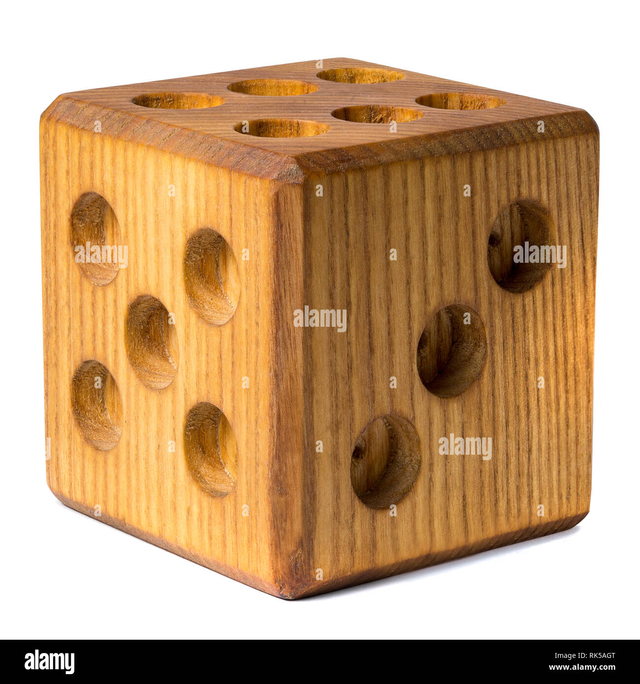 Photo of wooden dice isolated against a white background Stock Photo ...