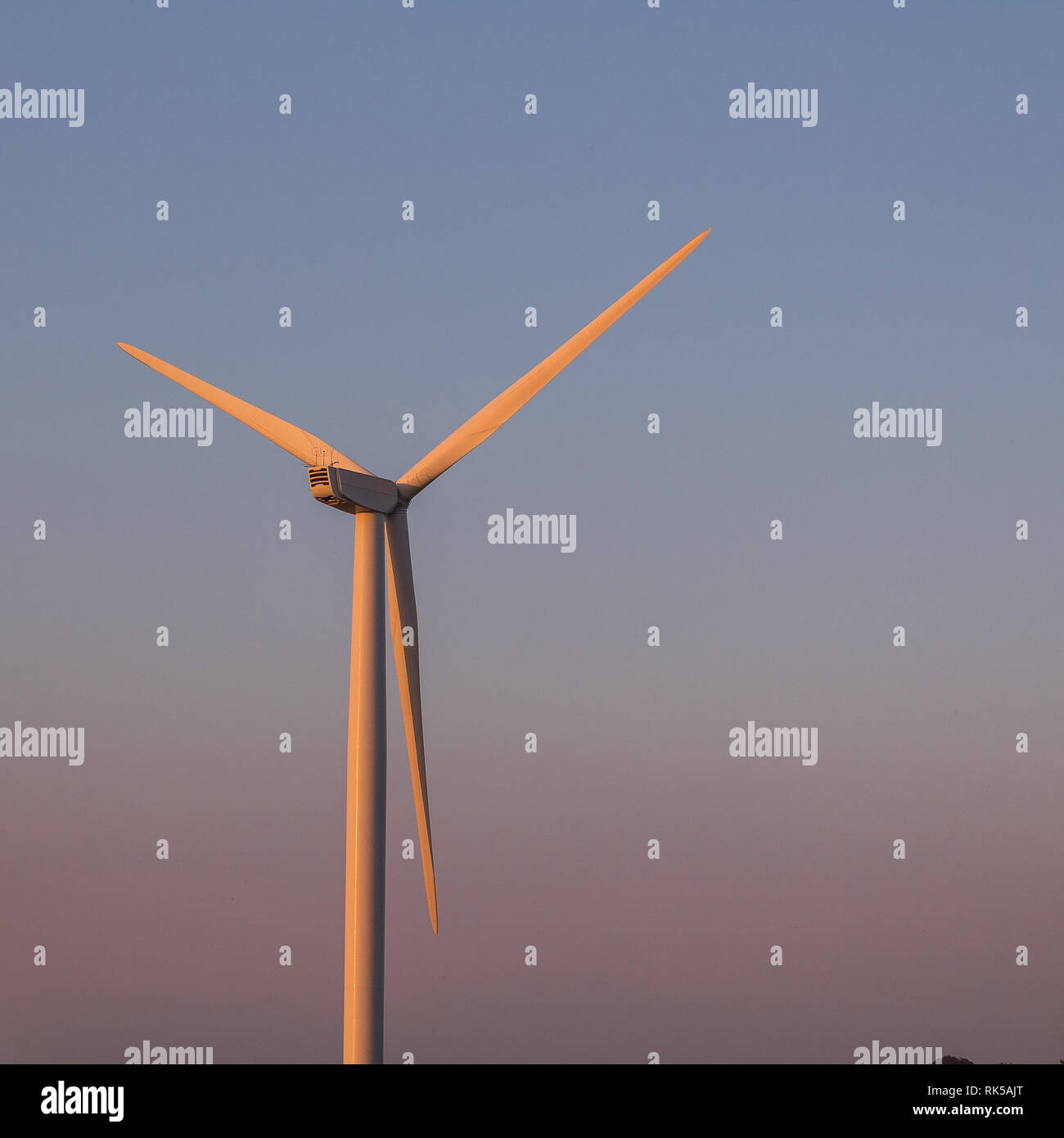 Wind Turbines at Sunset Stock Photo - Alamy