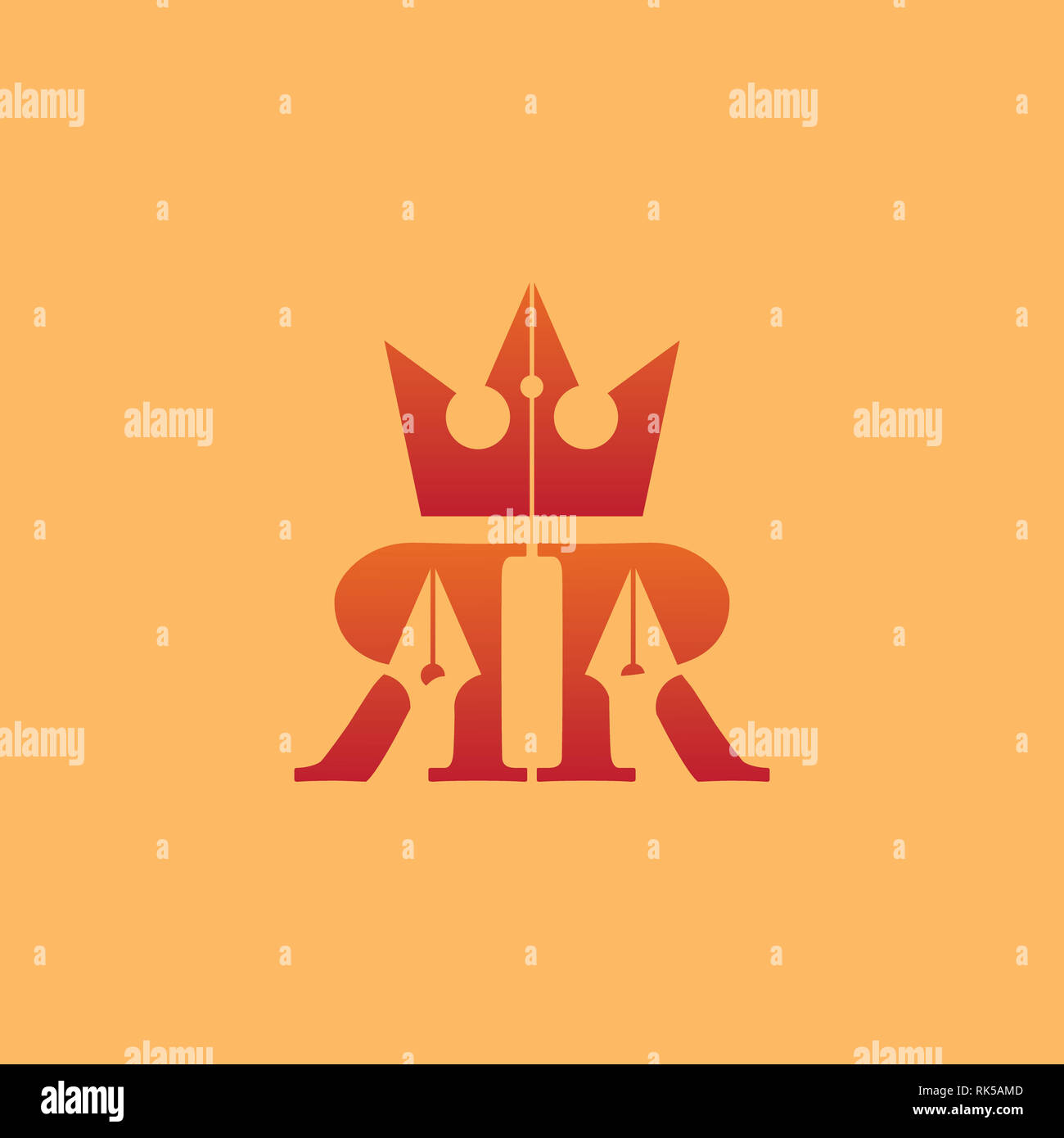 Vector Illustration company logo design double letter r Stock Photo - Alamy