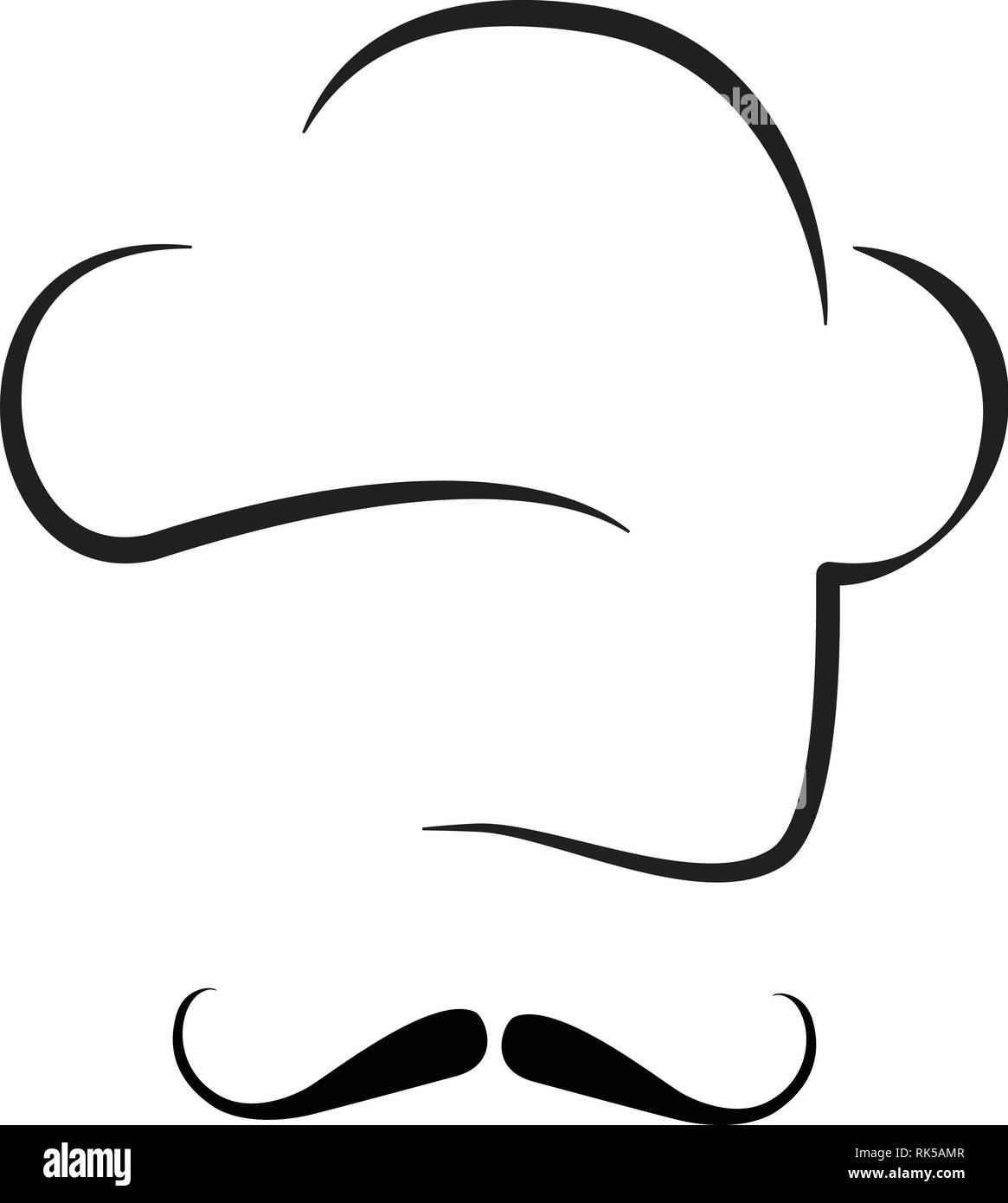 Chef hat logo template design. Vector illustration Stock Vector Image ...