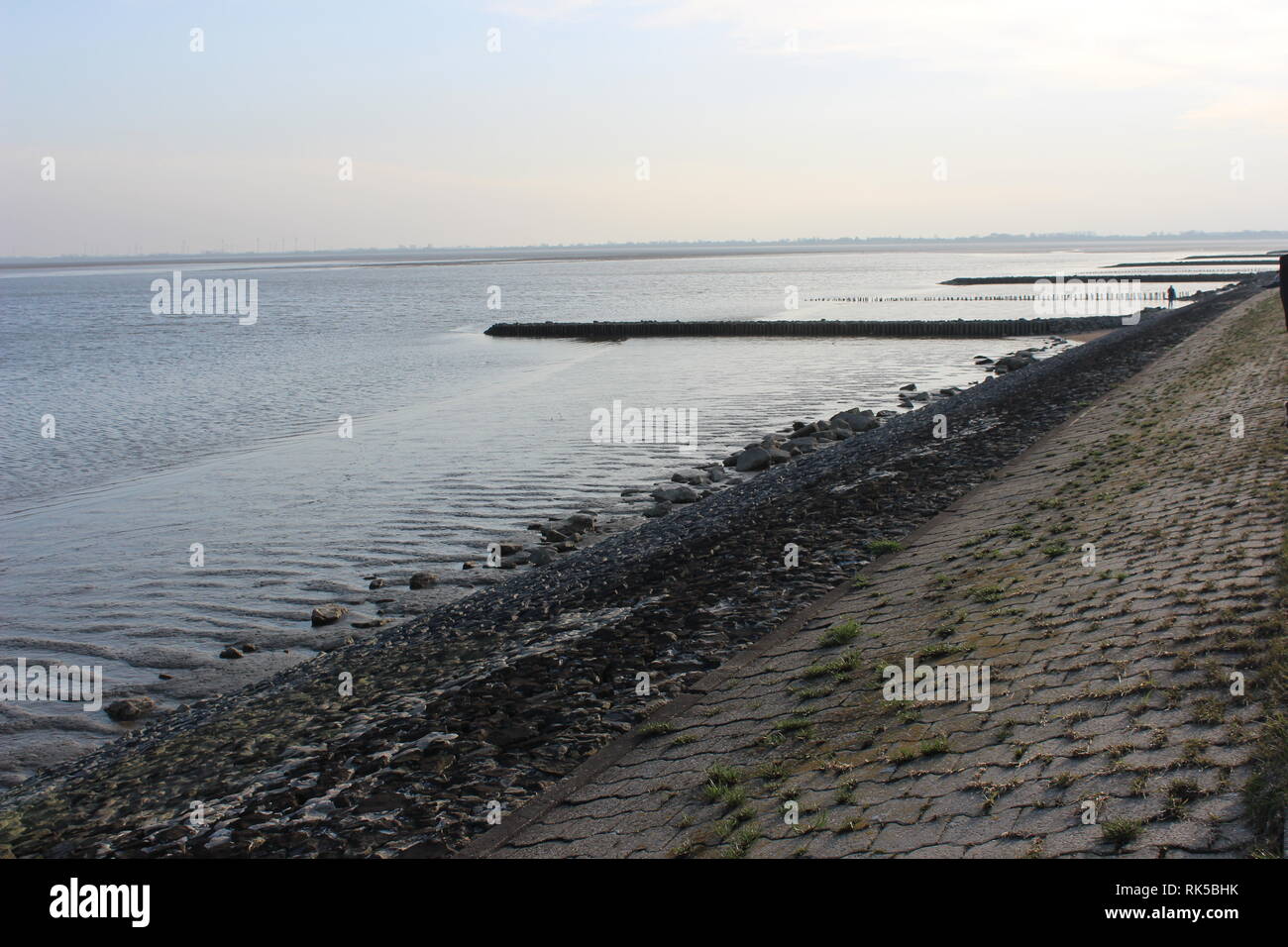 stone wall in sea Stock Photo - Alamy