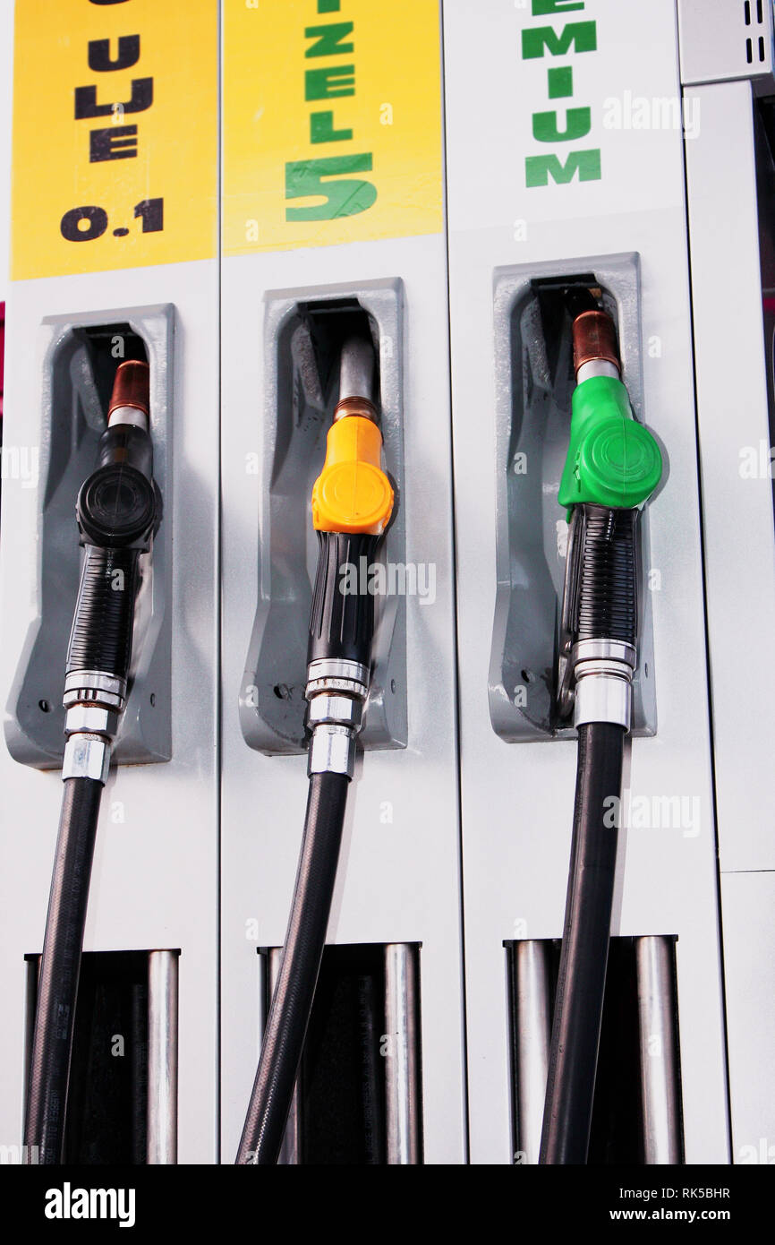 Fuel pump on the GAS station Stock Photo - Alamy