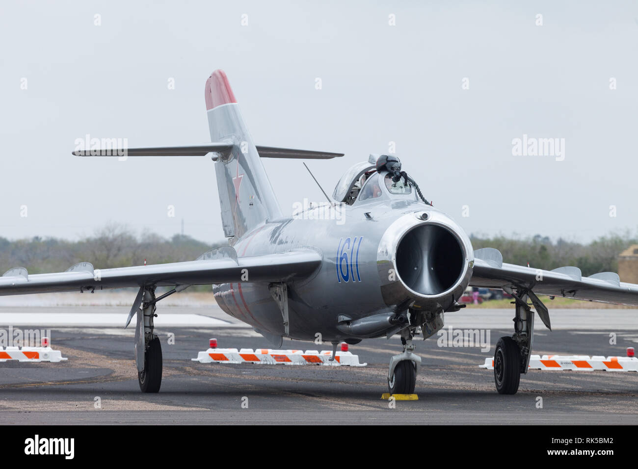 Brownsville, Texas, USA - February 22, 2015: Air Fiesta MiG-17 Getting ...