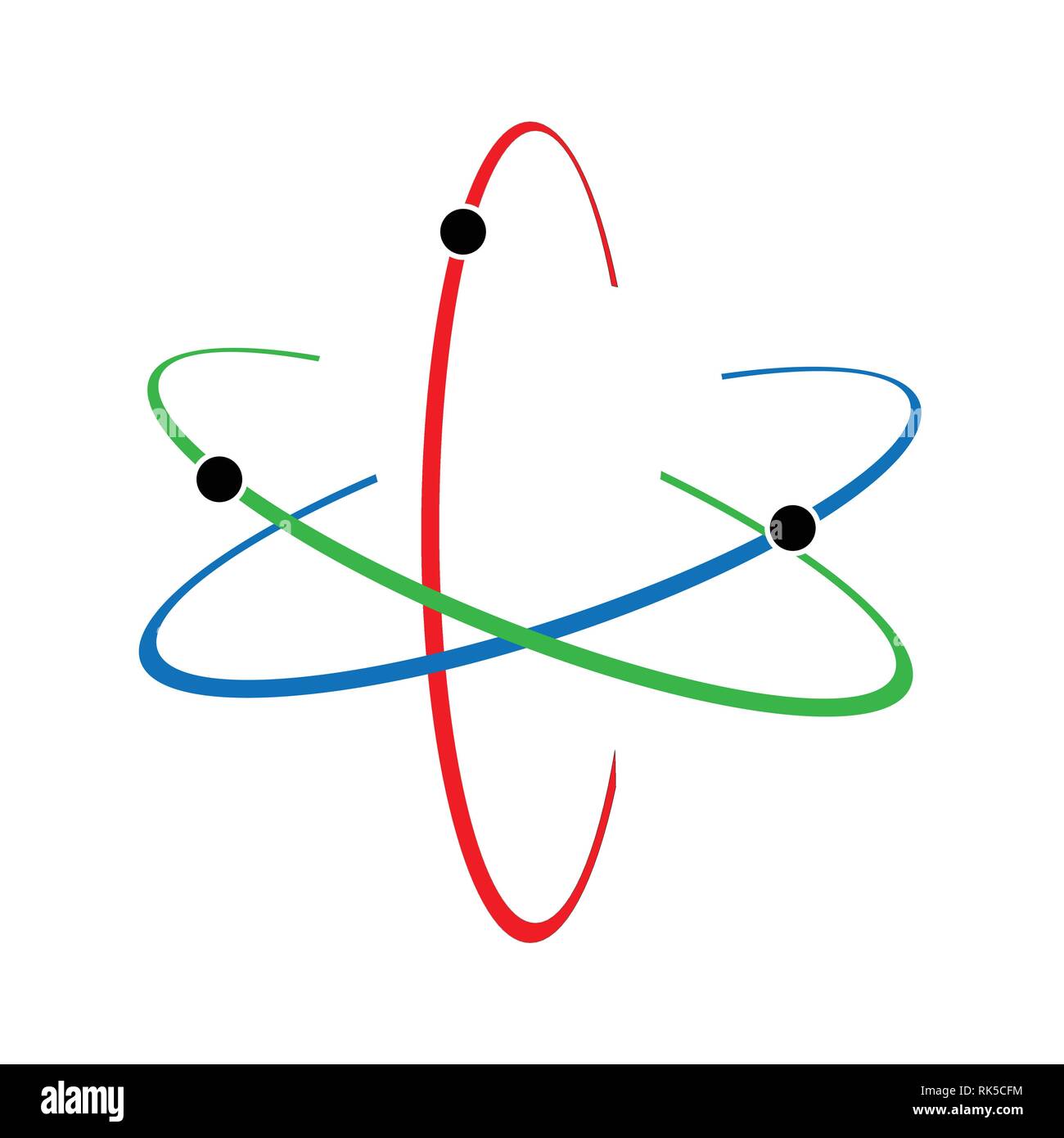 Atom icon. Vector illustration. Symbol of science, education, nuclear physics, scientific ...