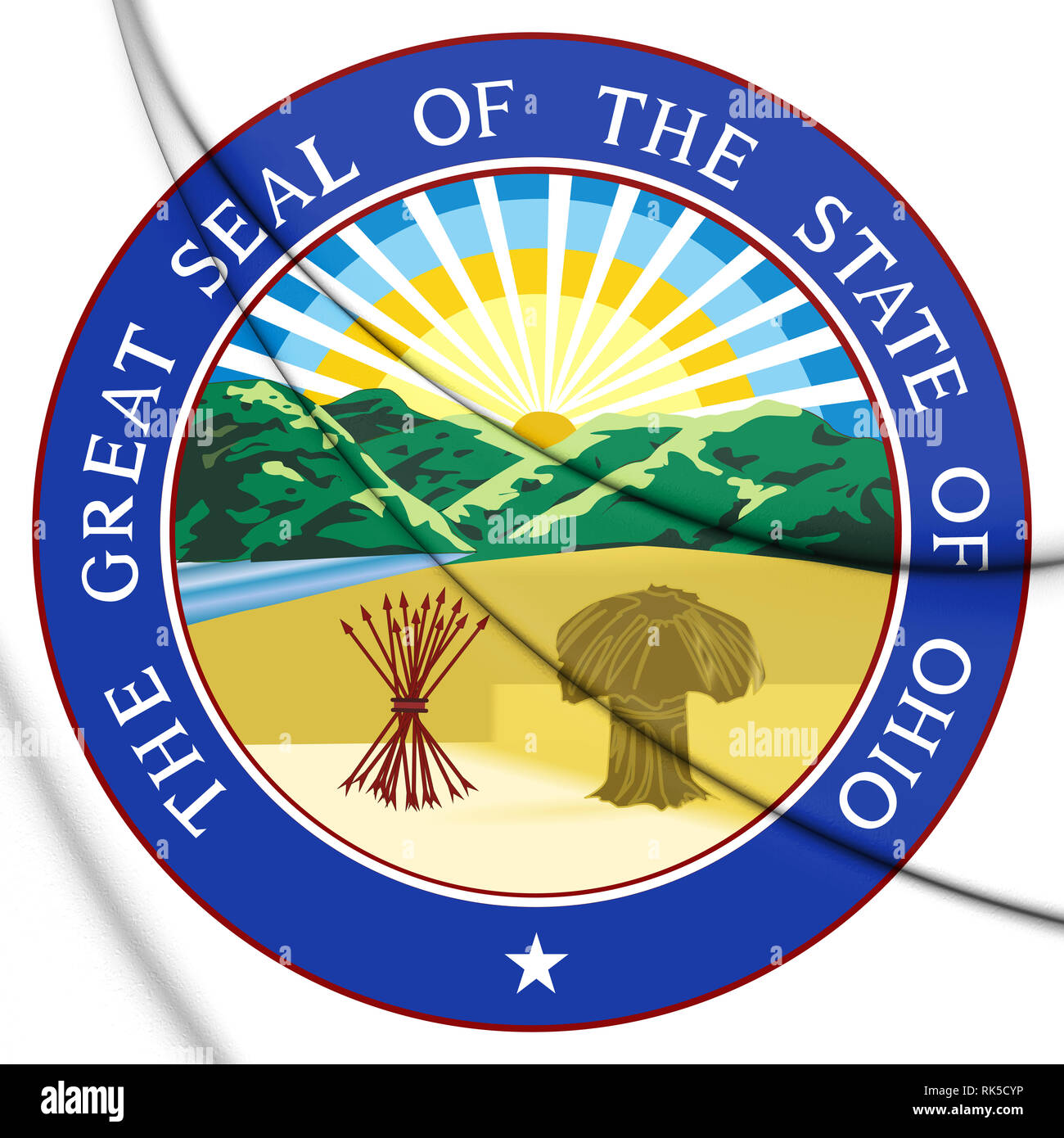 3D State Seal of Ohio, USA. 3D Illustration Stock Photo - Alamy