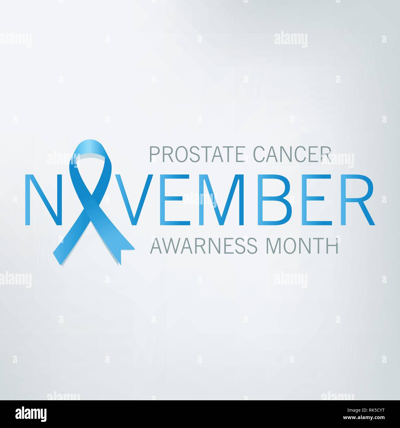 Awareness Blue Ribbon. World Prostate Cancer Day concept. Vector ...