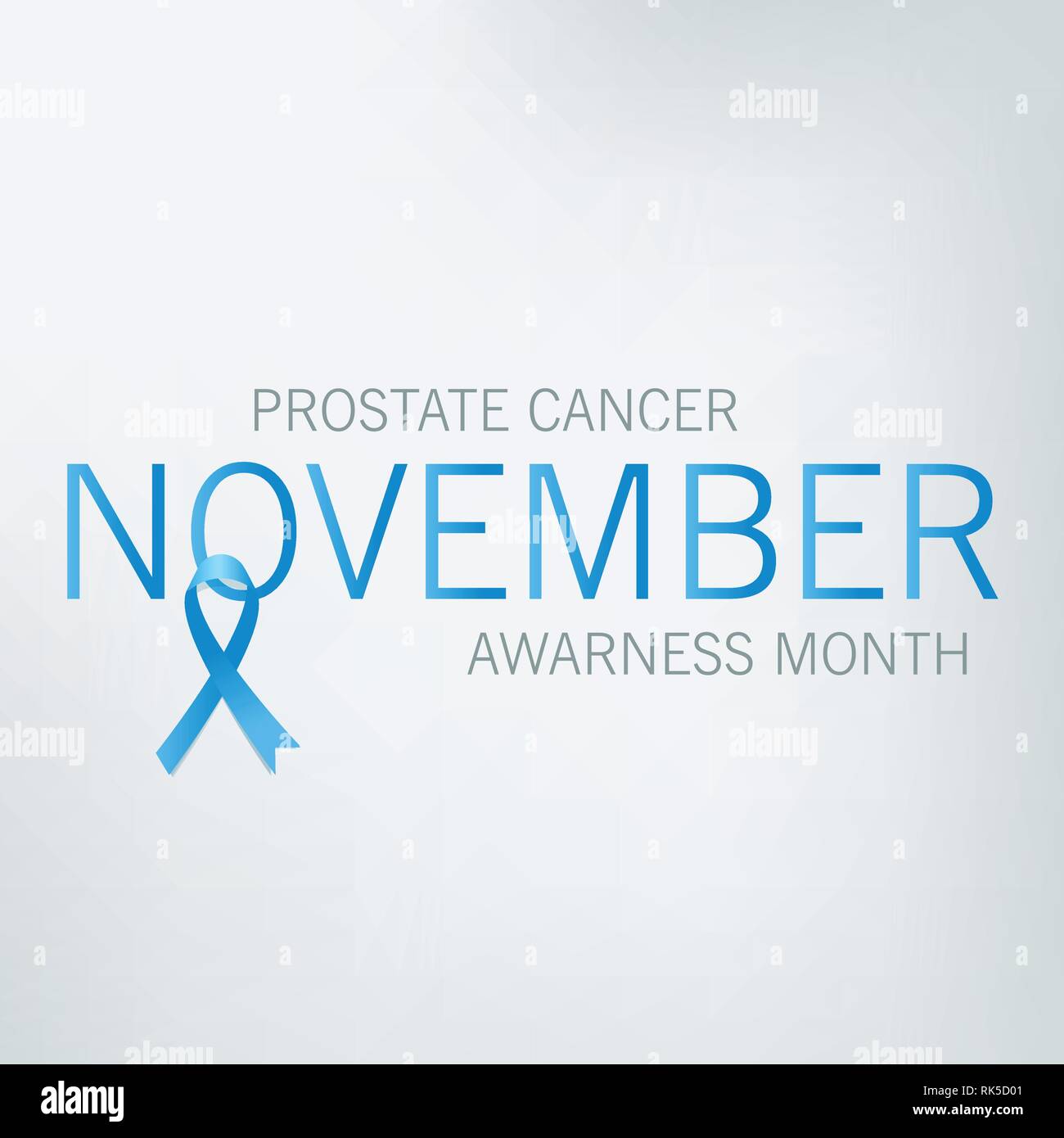 Awareness Blue Ribbon. World Prostate Cancer Day concept. Vector ...