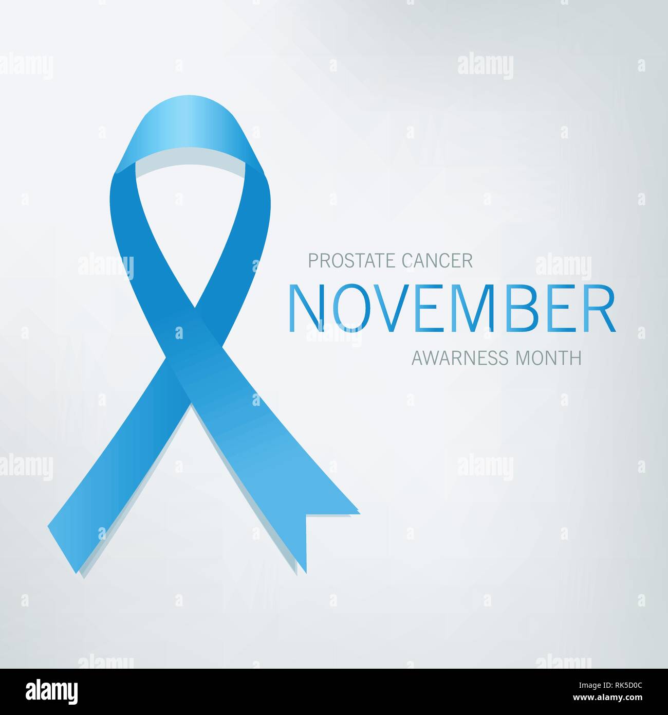 Awareness Blue Ribbon. World Prostate Cancer Day concept. Vector ...
