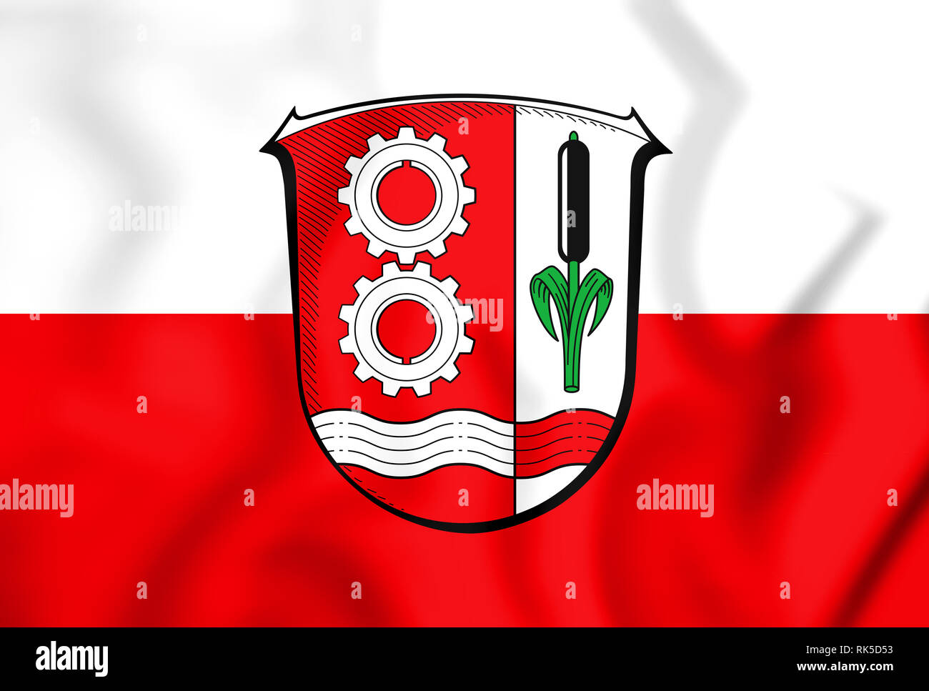 3D Flag of Maintal (Hessen), Germany. 3D Illustration Stock Photo - Alamy