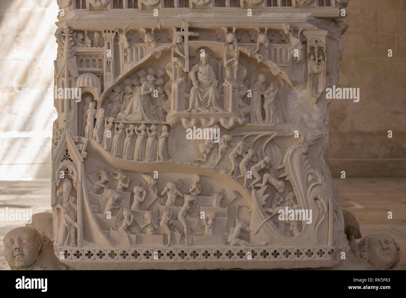 Monastery of Alcobaça with the grave tombs of Pedro and his wife Inês ...
