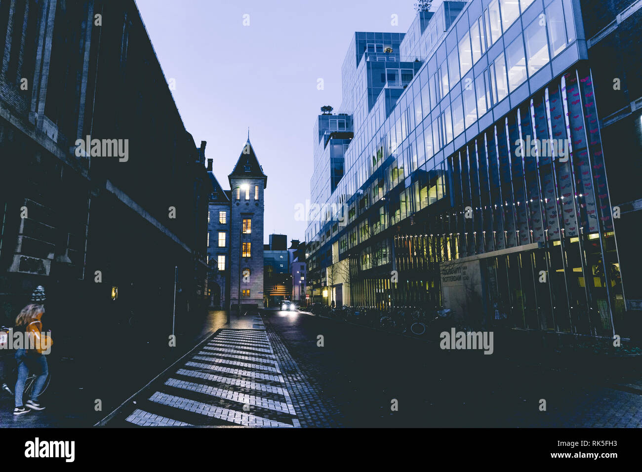 night photography of the museum of Rotterdam in the netherlands Stock ...