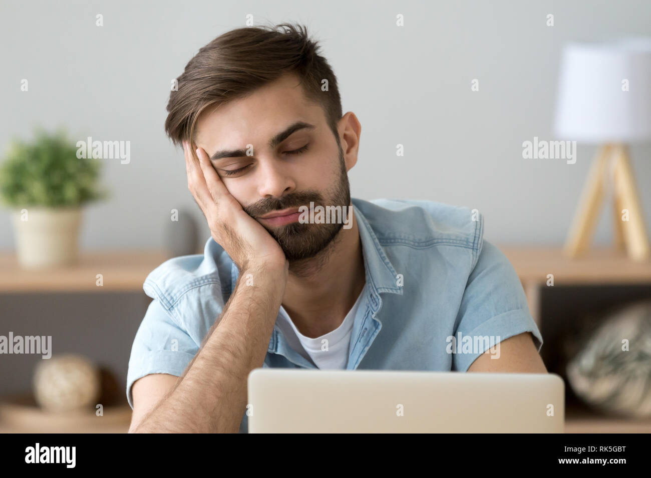 Tired man feels sleepy hi-res stock photography and images - Alamy