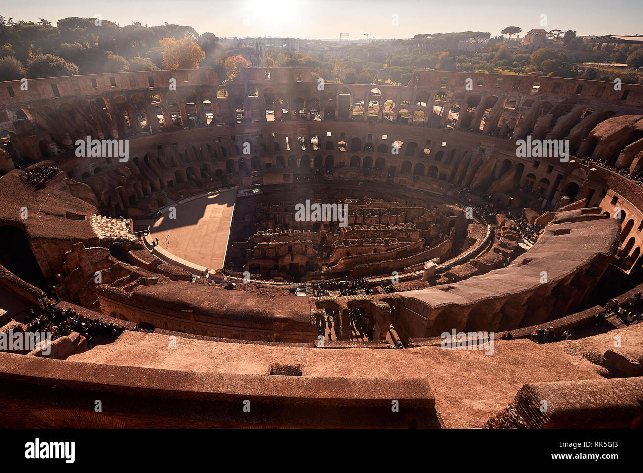 Inside colosseum panorama view hi-res stock photography and images - Alamy