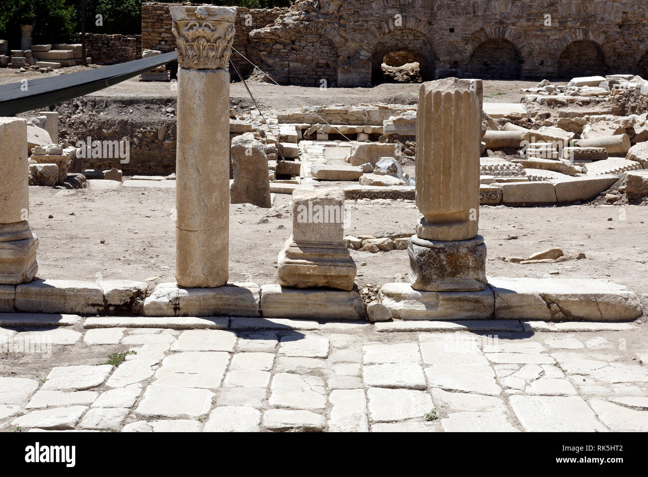 Ruins in the area of the Palestra and Roman Baths, ancient Stratonicea ...