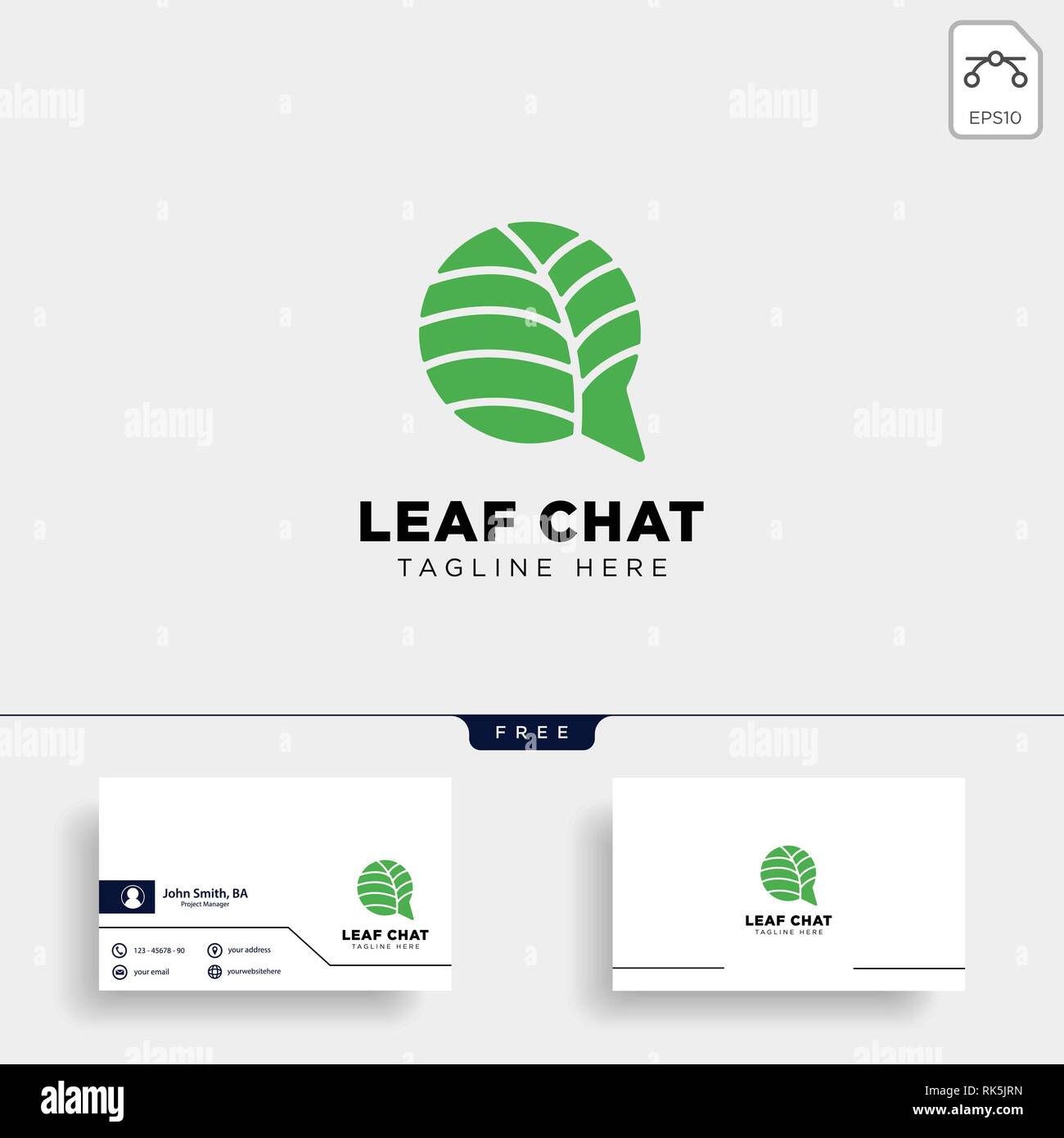 nature or leaf chat message logo template vector illustration icon ...