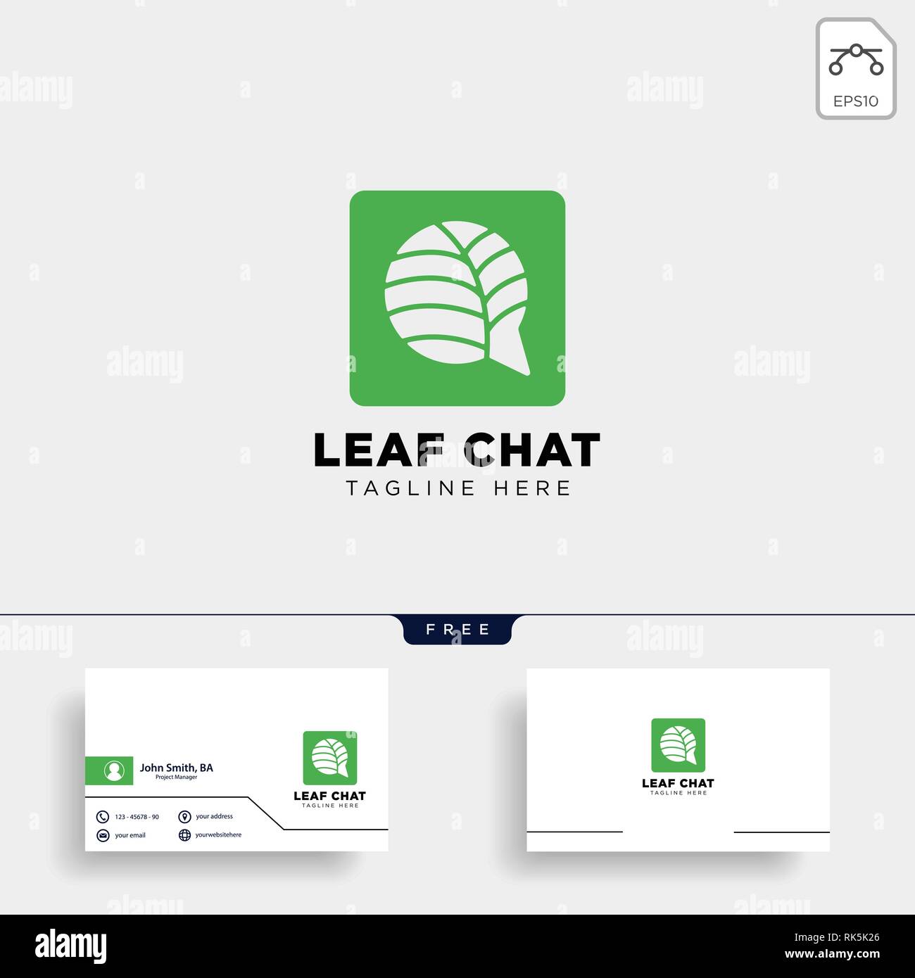 nature or leaf chat message logo template vector illustration icon ...