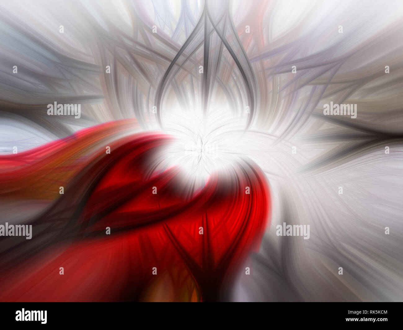 Abstract pattern in red-white organised around a centre Stock Photo - Alamy