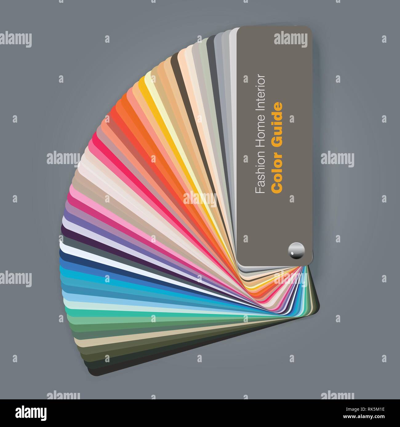 Illustration of color palette guide for fashion interior designer ...