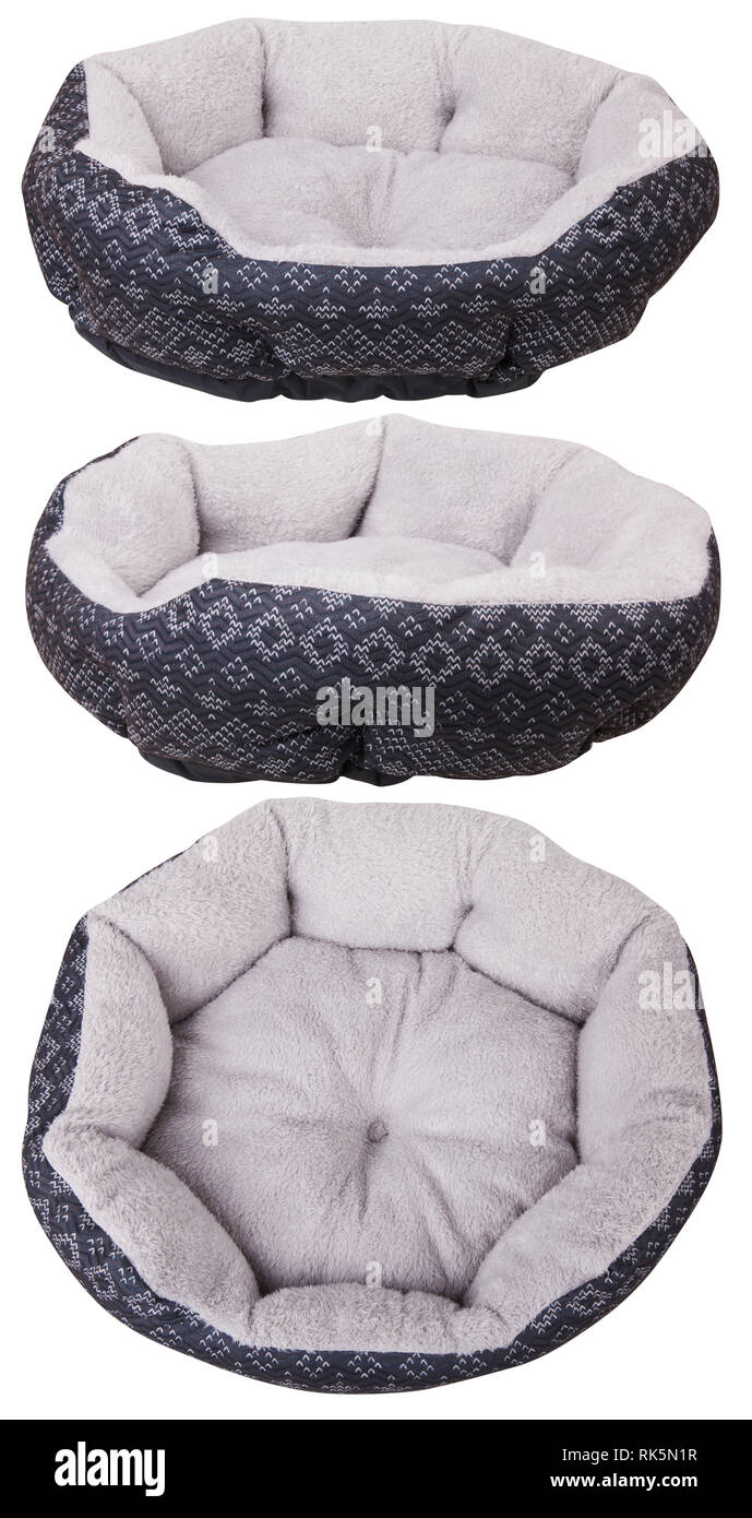 Sleeping place for pet (pet bed) isolated on white Stock Photo - Alamy
