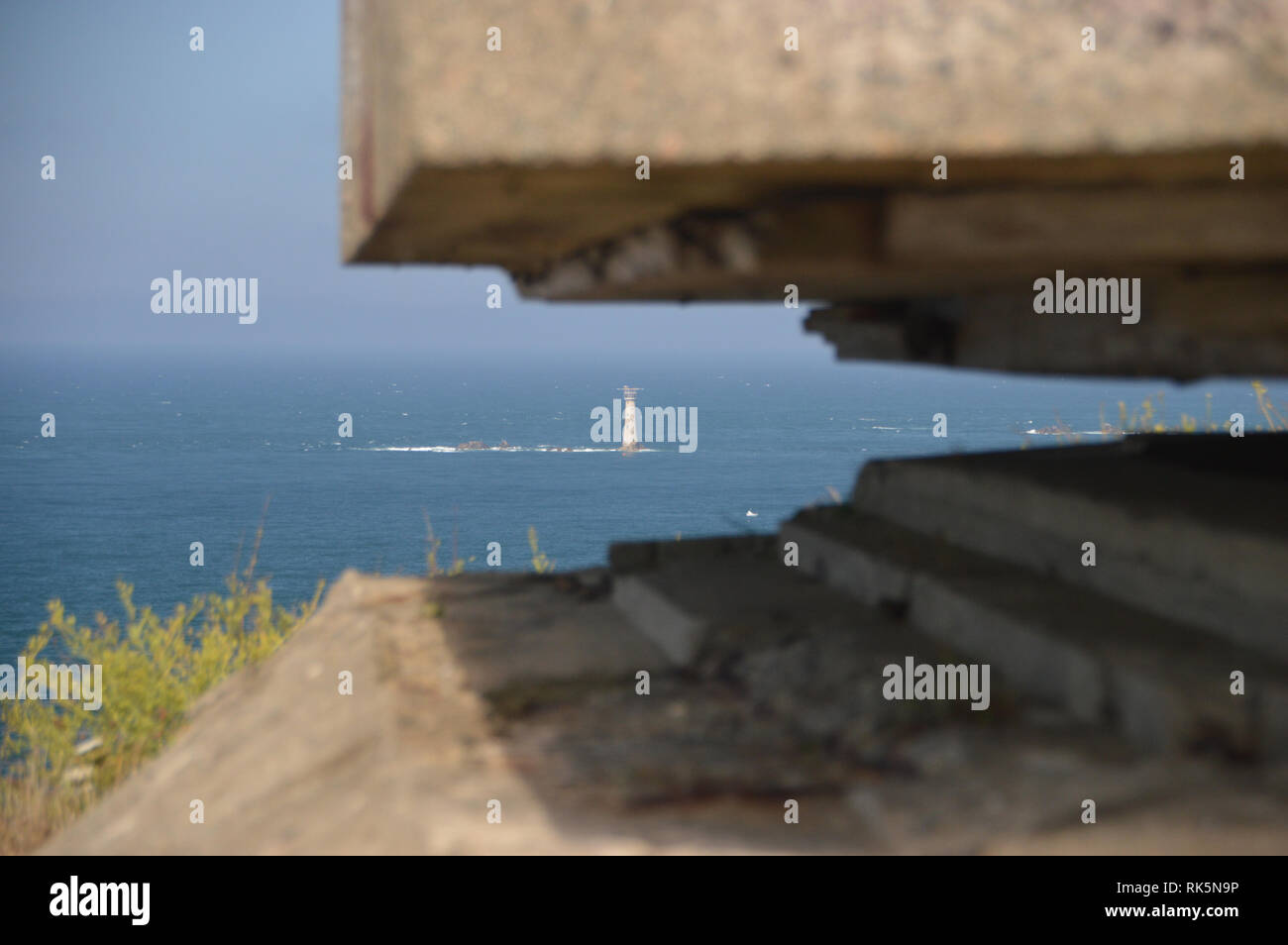 The Hanois Lighthouse from the Smaller Western WW2 German Pleinmont ...