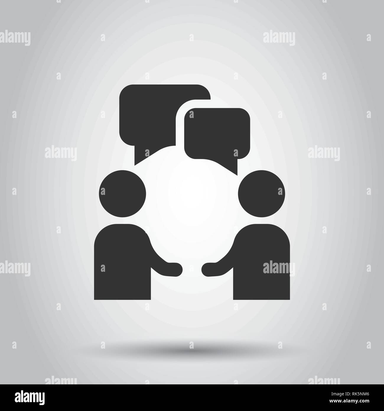 Talk people icon in flat style. Man with speech bubble illustration on ... Talk people icon in flat style. Man with speech bubble illustration on ...
