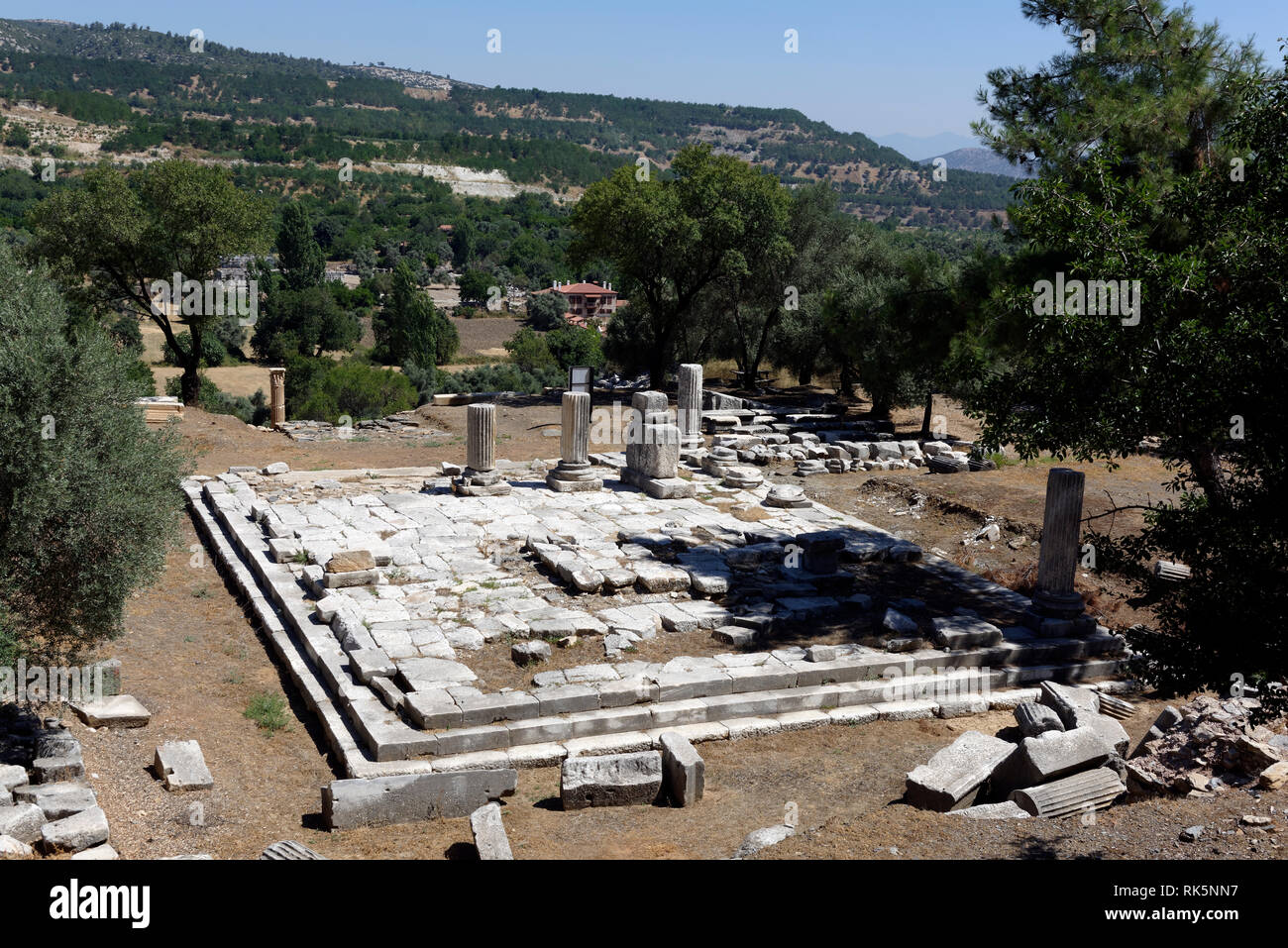 Augustus-Imperial Temple situated on the upper terrace south of the ...