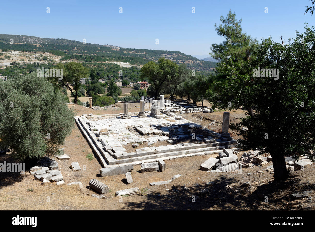 Augustus-Imperial Temple situated on the upper terrace south of the ...