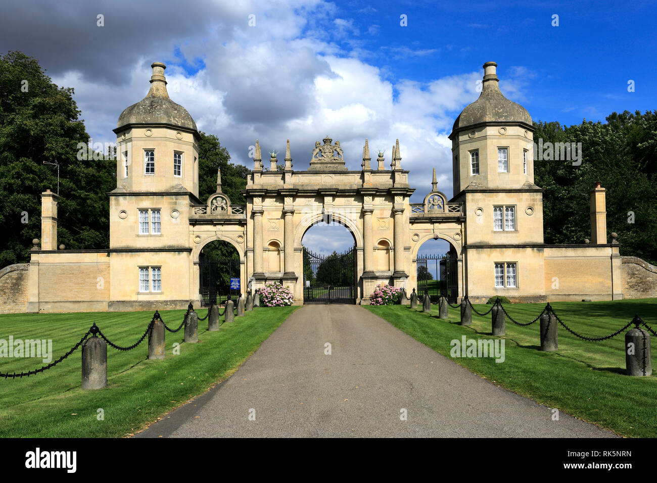 Summer, June, July, The Bottle Gates, Burghley House, Lincolnshire ...