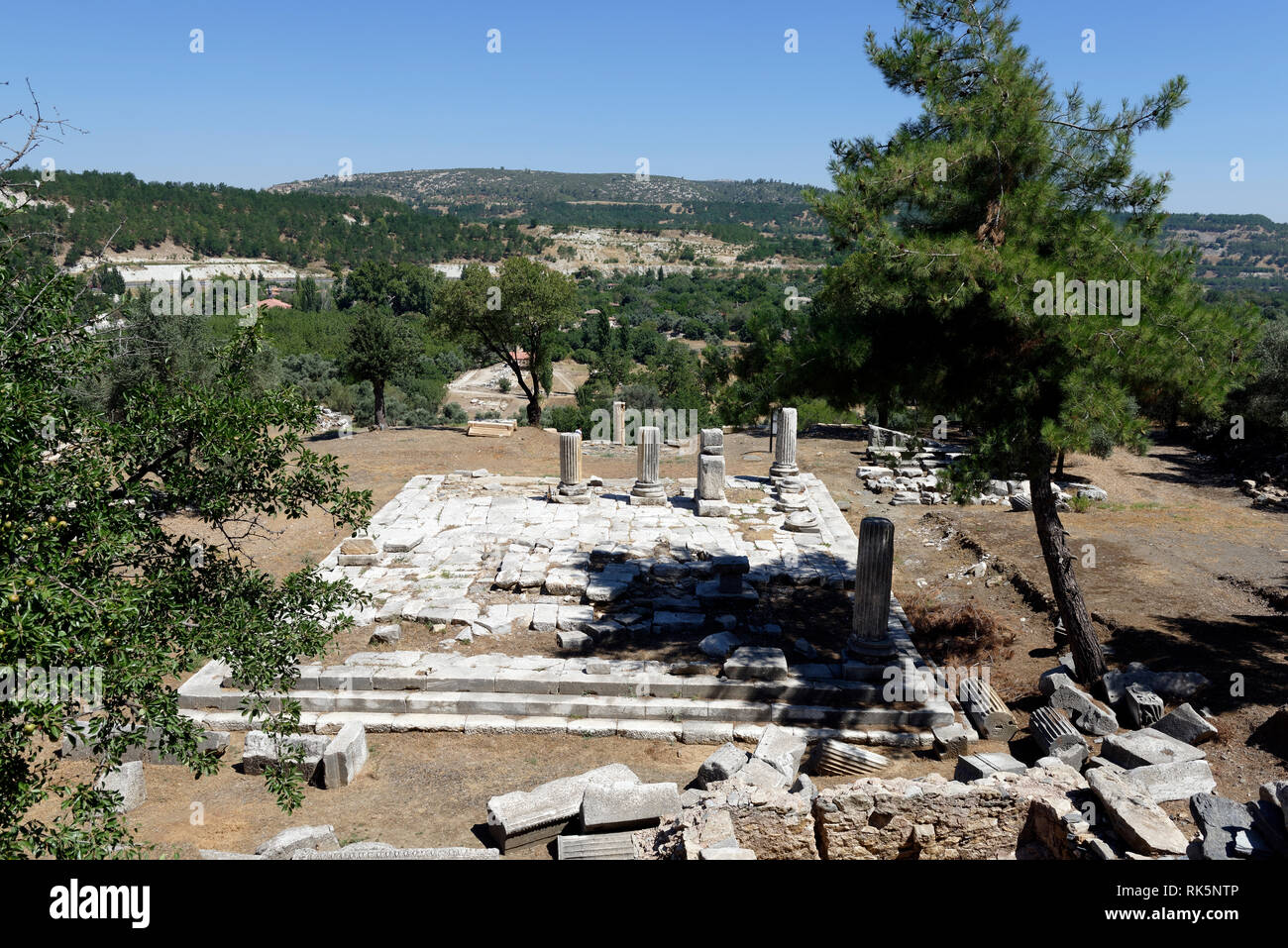 Augustus-Imperial Temple situated on the upper terrace south of the ...