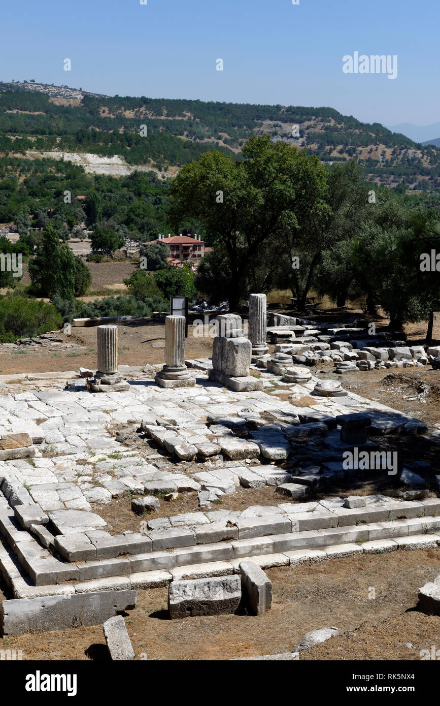 Augustus-Imperial Temple situated on the upper terrace south of the ...