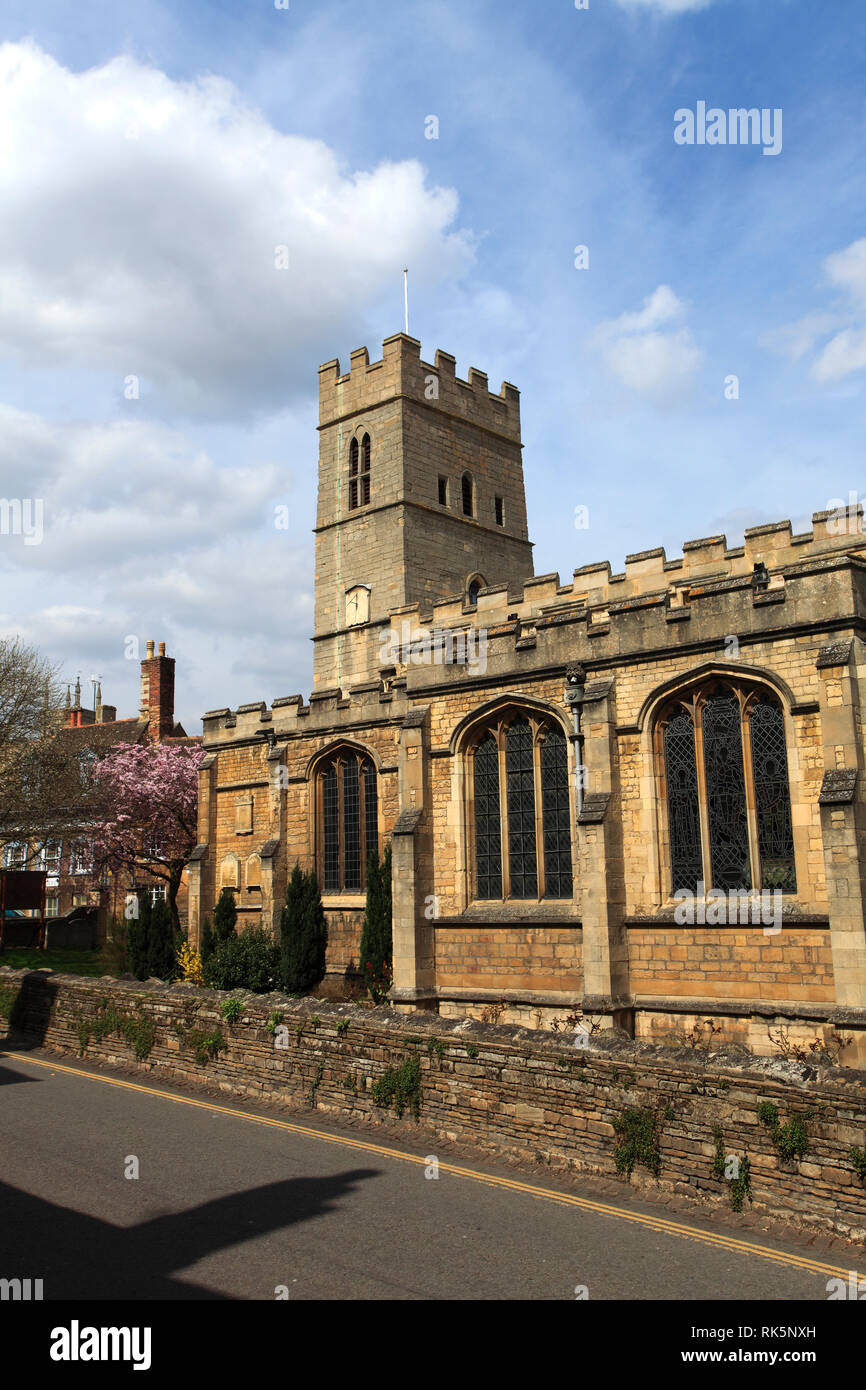 St Georges church, St Georges square, Georgian market town of Stamford ...