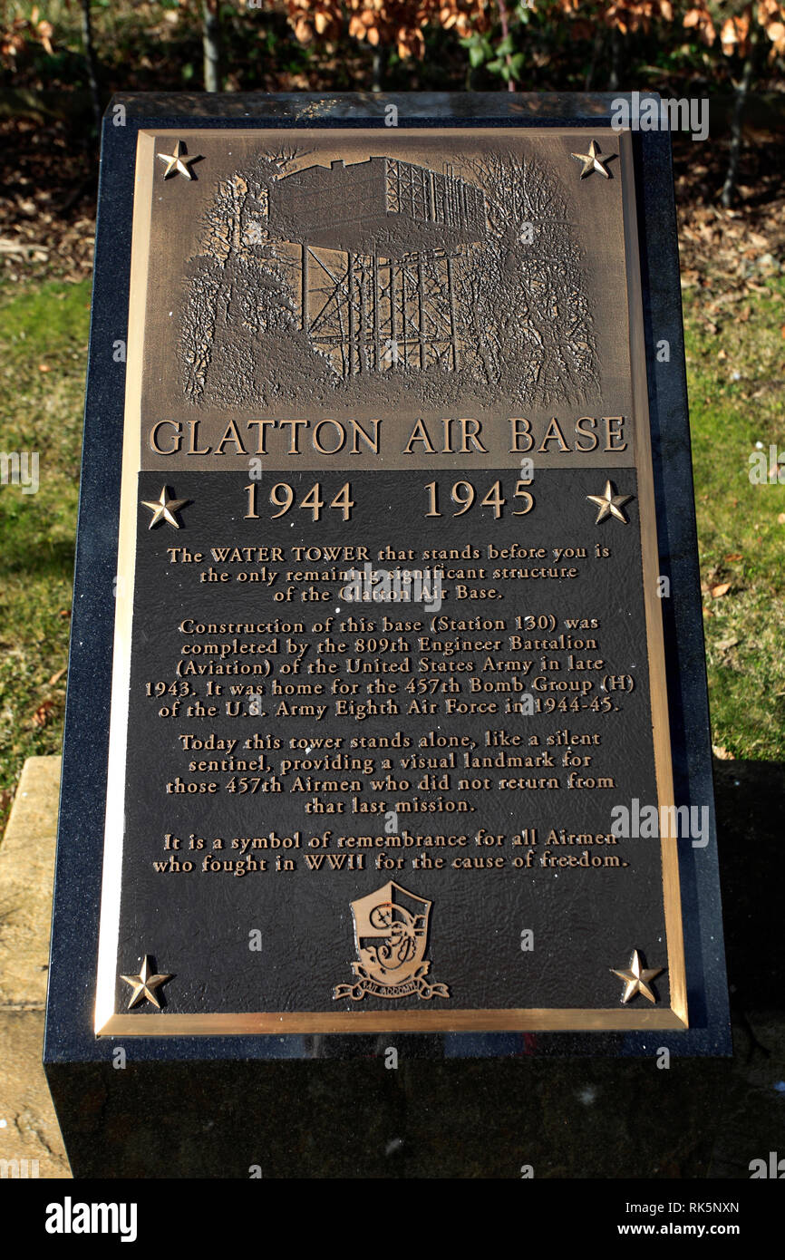The 457 Bombardment Group Memorial, Conington Lane, Conington village ...