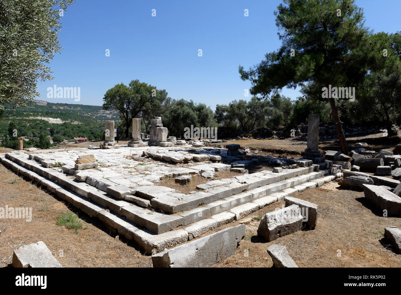 Augustus-Imperial Temple situated on the upper terrace south of the ...
