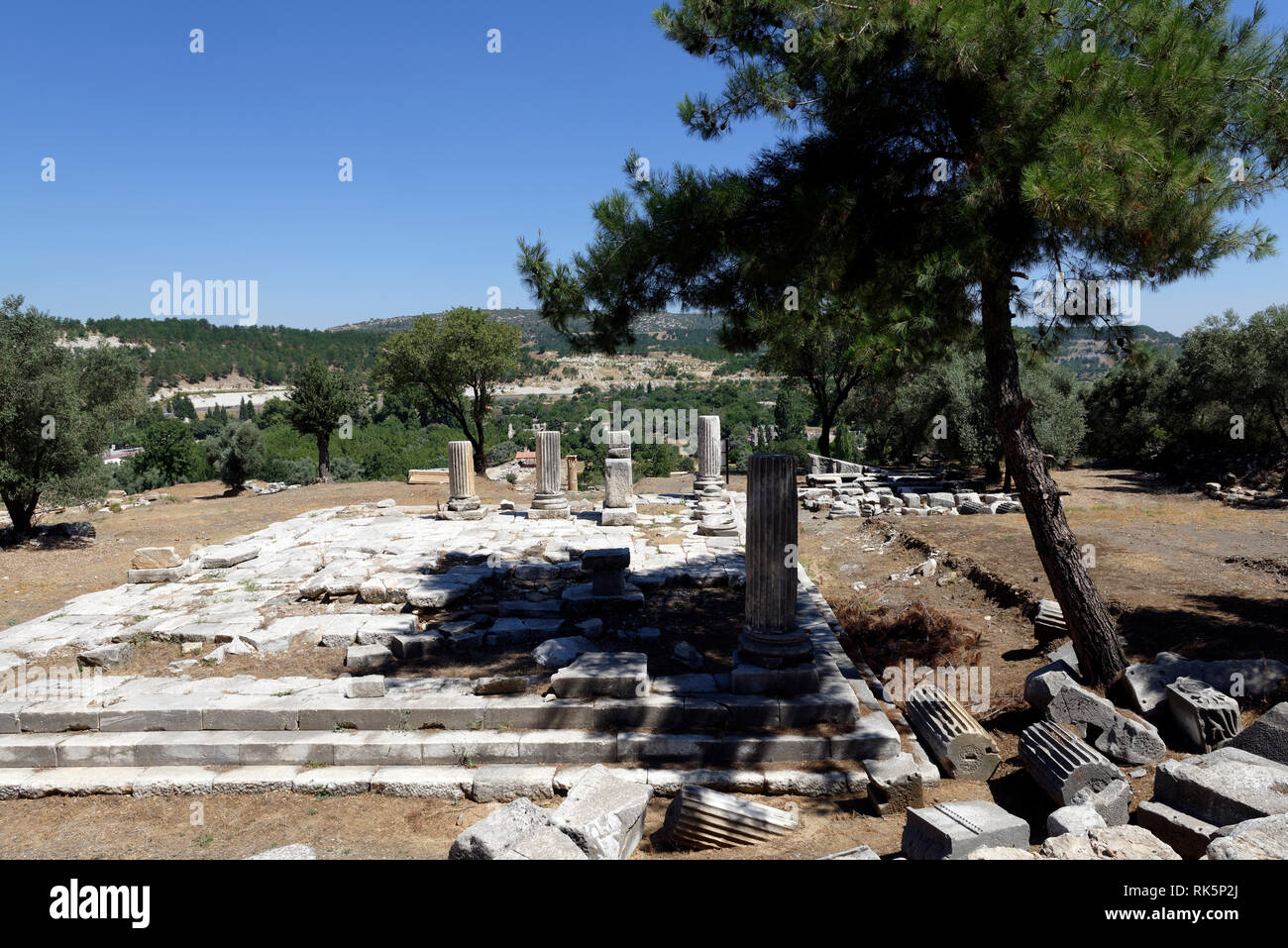 Augustus-Imperial Temple situated on the upper terrace south of the ...