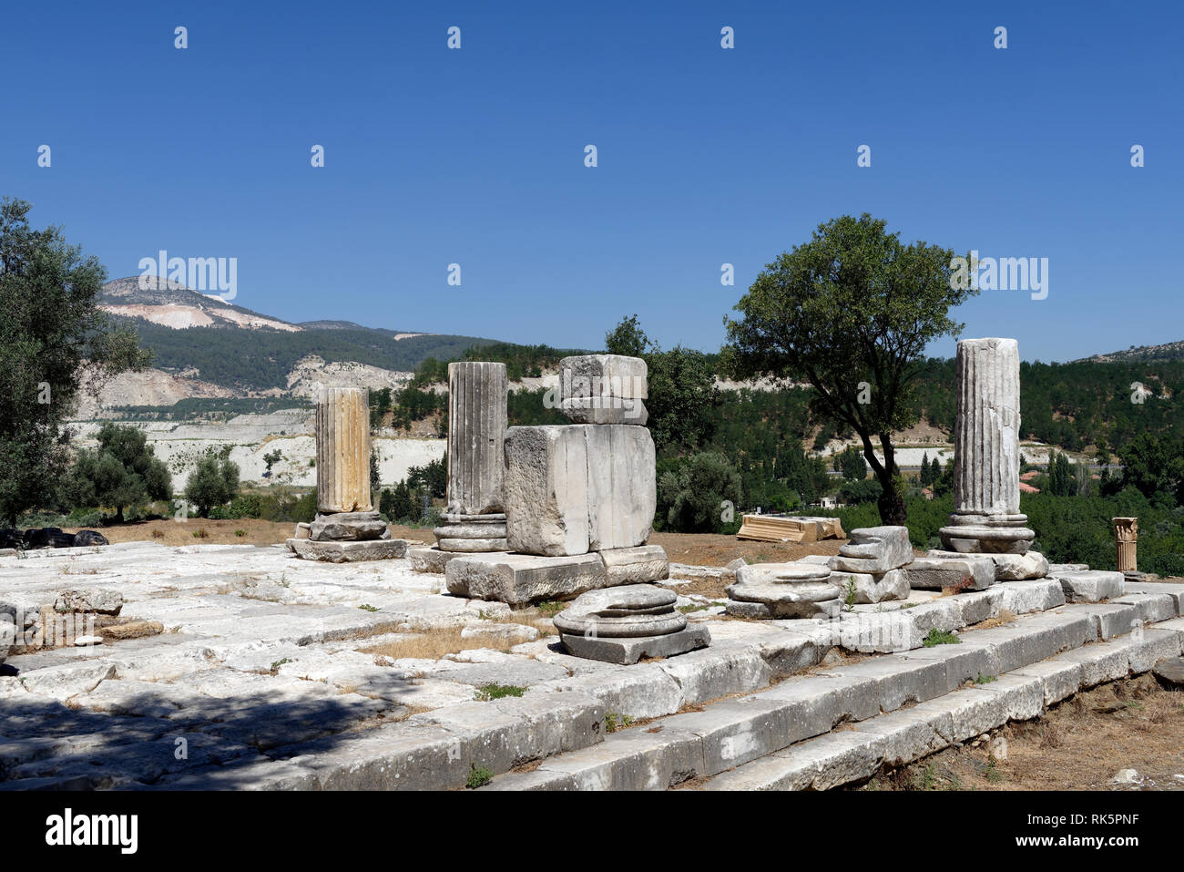 Augustus-Imperial Temple situated on the upper terrace south of the ...