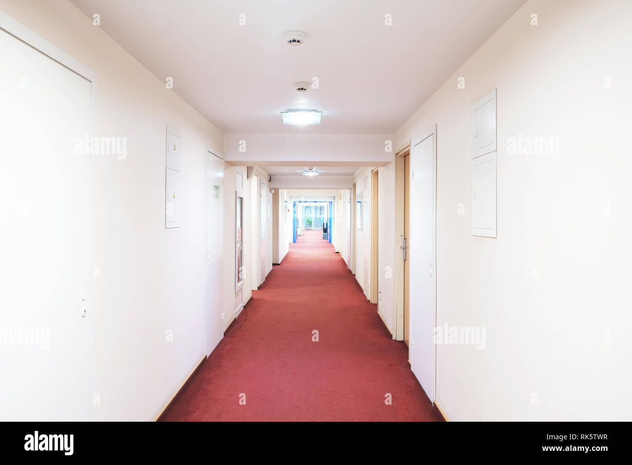 Modern structure corridor in hotel Stock Photo - Alamy