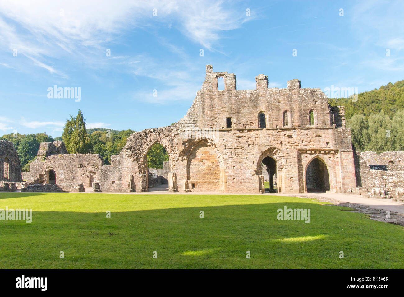 Ruins of Tintern Abbey, Tintern, Monmouthshire, Wales Stock Photo - Alamy
