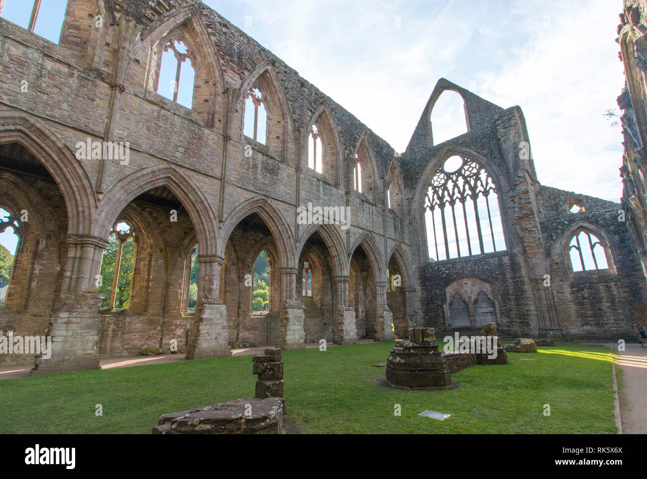 Ruins of Tintern Abbey, Tintern, Monmouthshire, Wales Stock Photo - Alamy