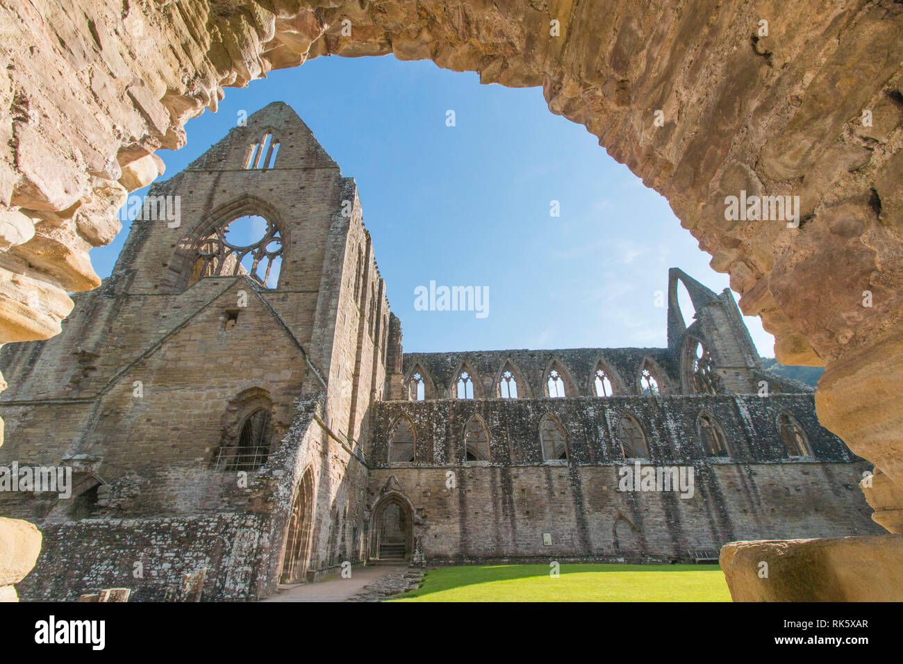 Ruins of Tintern Abbey, Tintern, Monmouthshire, Wales Stock Photo - Alamy