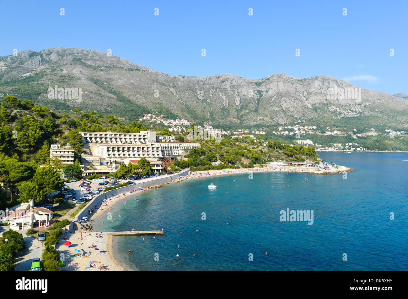 Ruins of Hotel Goricina in Kupari, a coastal resort in the area of ...