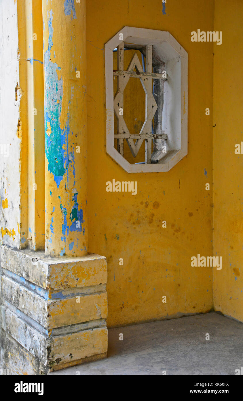 An old historic window and doorway in the historic UNESCO listed ...