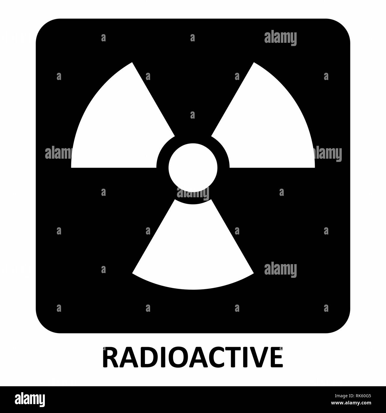 The black and white Radioactive symbol illustration Stock Vector Image ...