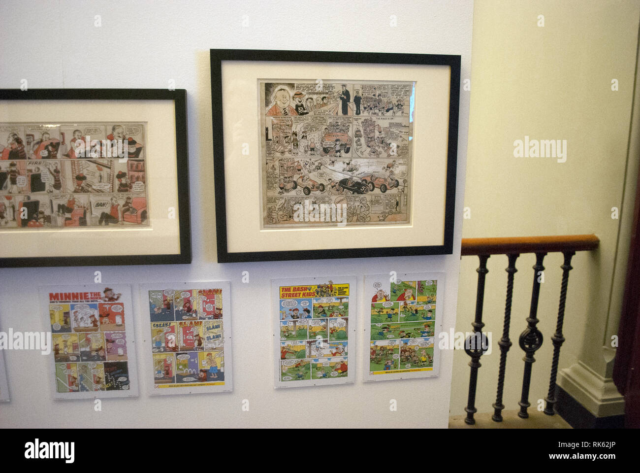 Comic art in the Victorian and Albert museum London Stock Photo - Alamy